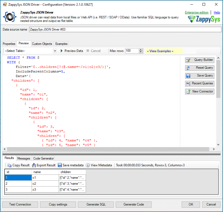 JSONPath Expression Examples - JSON Cheatsheet (SSIS / ODBC) | ZappySys ...