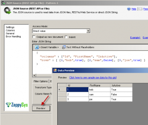 Parse JSON array in SSIS or ODBC Drivers | ZappySys Blog