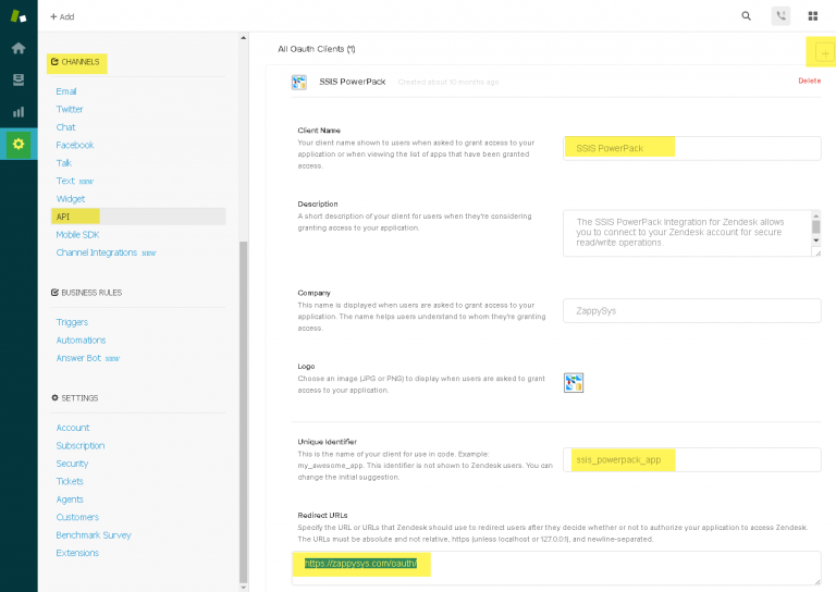 How To Configure Zendesk Oauth Application And Connection For Rest Api Zappysys Blog