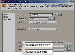 SSIS Google Analytics Source - Custom Dimension and Metrics | ZappySys Blog