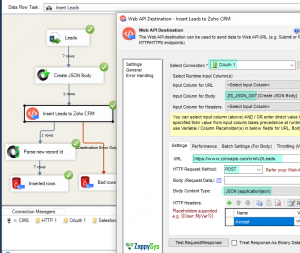 Read / Write Zoho CRM data using SSIS REST API Call | ZappySys Blog
