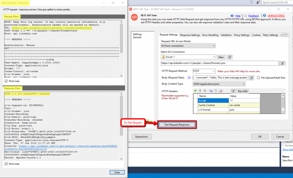 How To Read Linkedin Data In Ssis Call Rest Api Load To Sql Server Zappysys Blog 4147