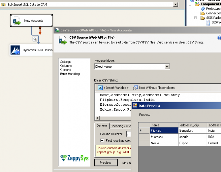 Load data into Dynamics CRM using SSIS - Insert, Upsert, Delete, Update ... Load data into Dynamics CRM using SSIS - Insert, Upsert, Delete, Update ...