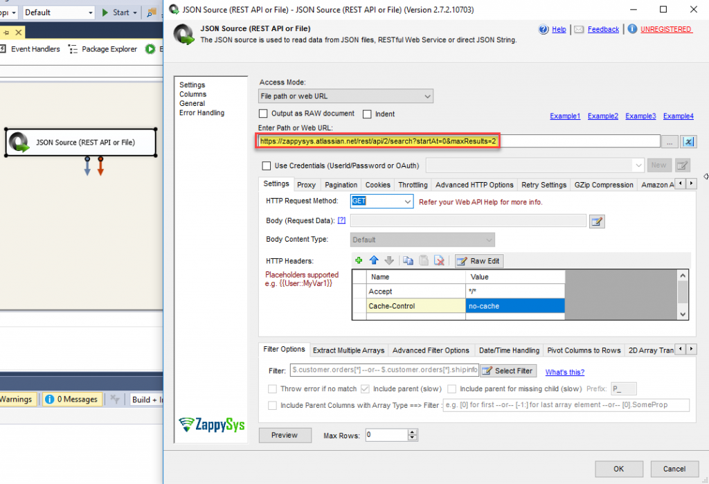 How To Read Jira Data In Ssis Call Rest Api Load To Sql Server Zappysys Blog