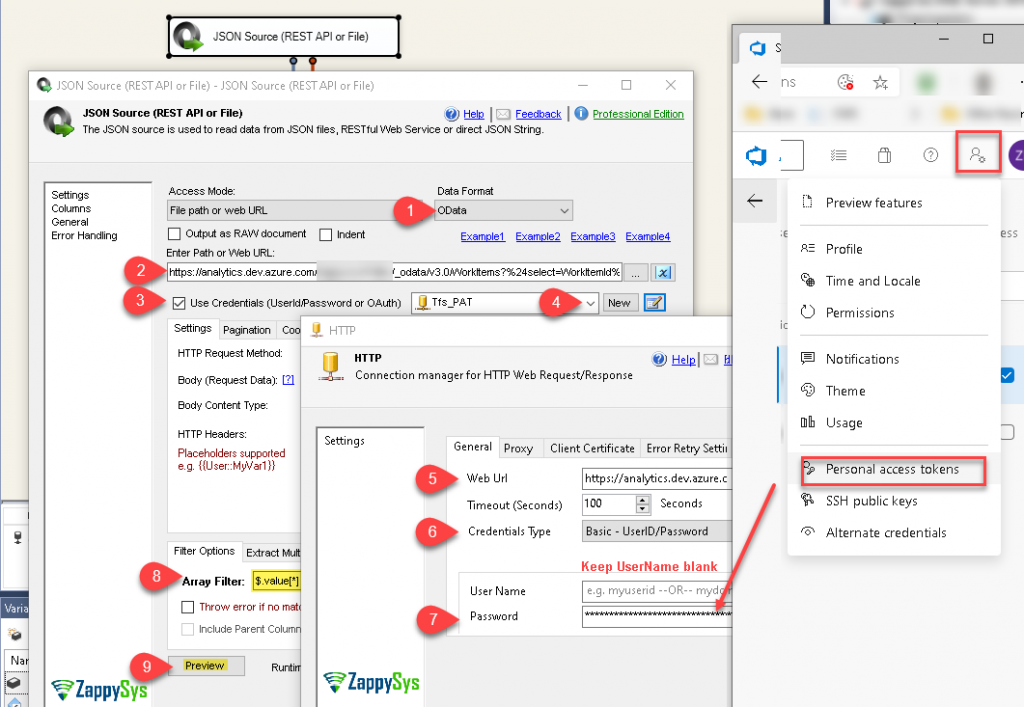 Read Azure Devops Data In Ssis Vsts Tfs Online Call Rest Api Load To Sql Server