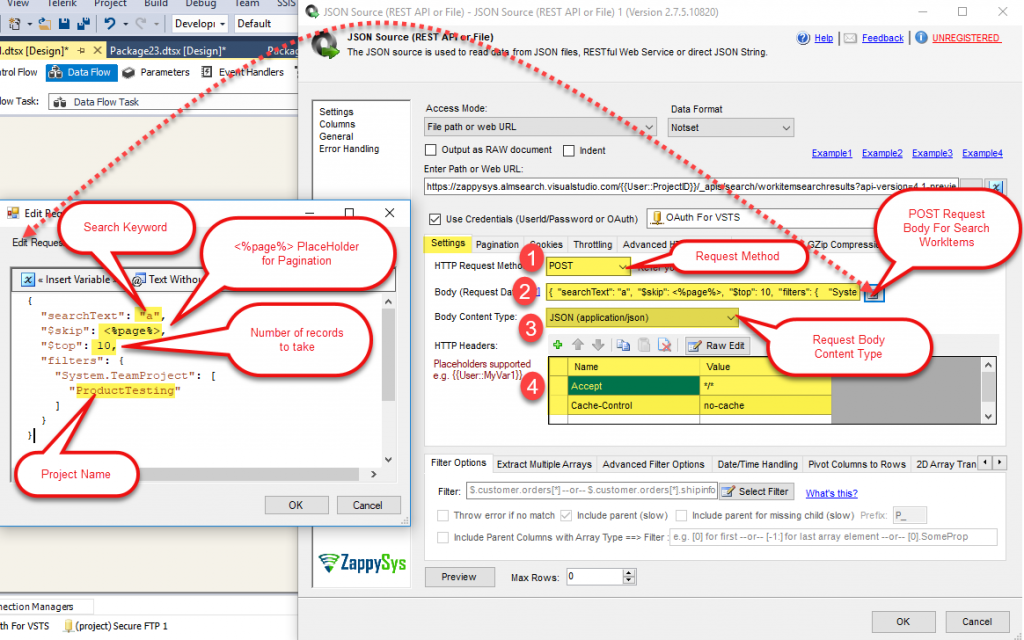 Read Azure DevOps data in SSIS (VSTS / TFS Online) – Call REST API / Load to SQL Server ...