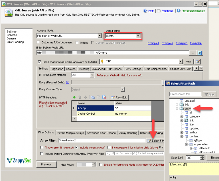 Read SAP S4 / HANA data in SSIS (OData REST API) | ZappySys Blog