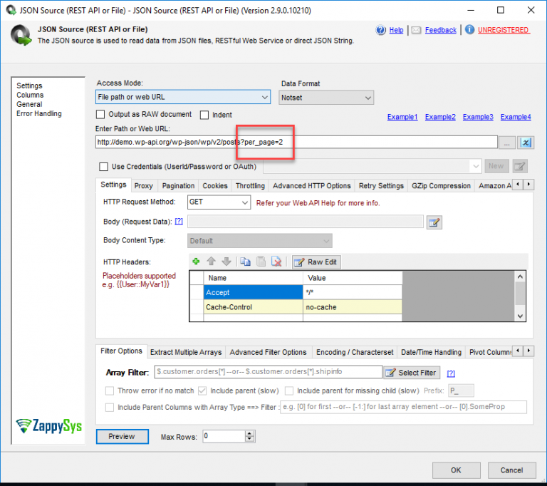 Write/Read Wordpress data using SSIS and REST API | ZappySys Blog