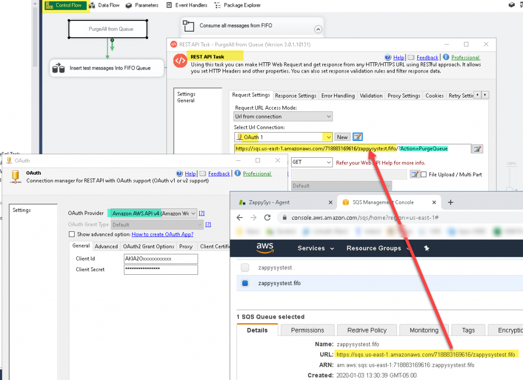 How To Read Write Delete Amazon Sqs Queue Data In Ssis Zappysys Blog