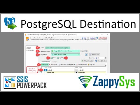 SSIS PostgreSQL Destination Adapter | ZappySys